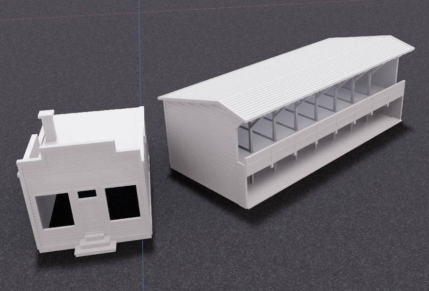 Lumber Yard & Storage Shed - N Scale Digital Download – 3DModelShop
